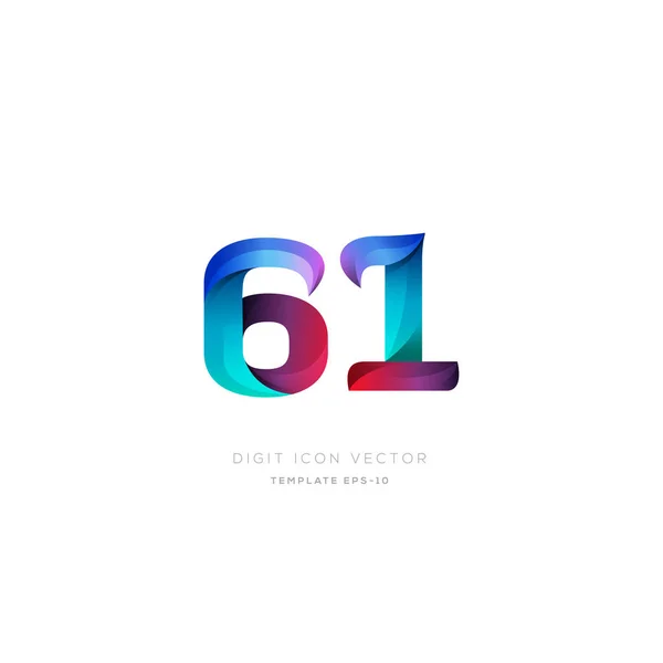 Digit Number Logo Icon Geometrical Corporate Identity Vector ...
