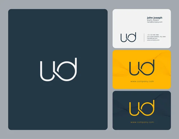 Joint Letters Logo Business Card Template Vector Stock Vector by ...