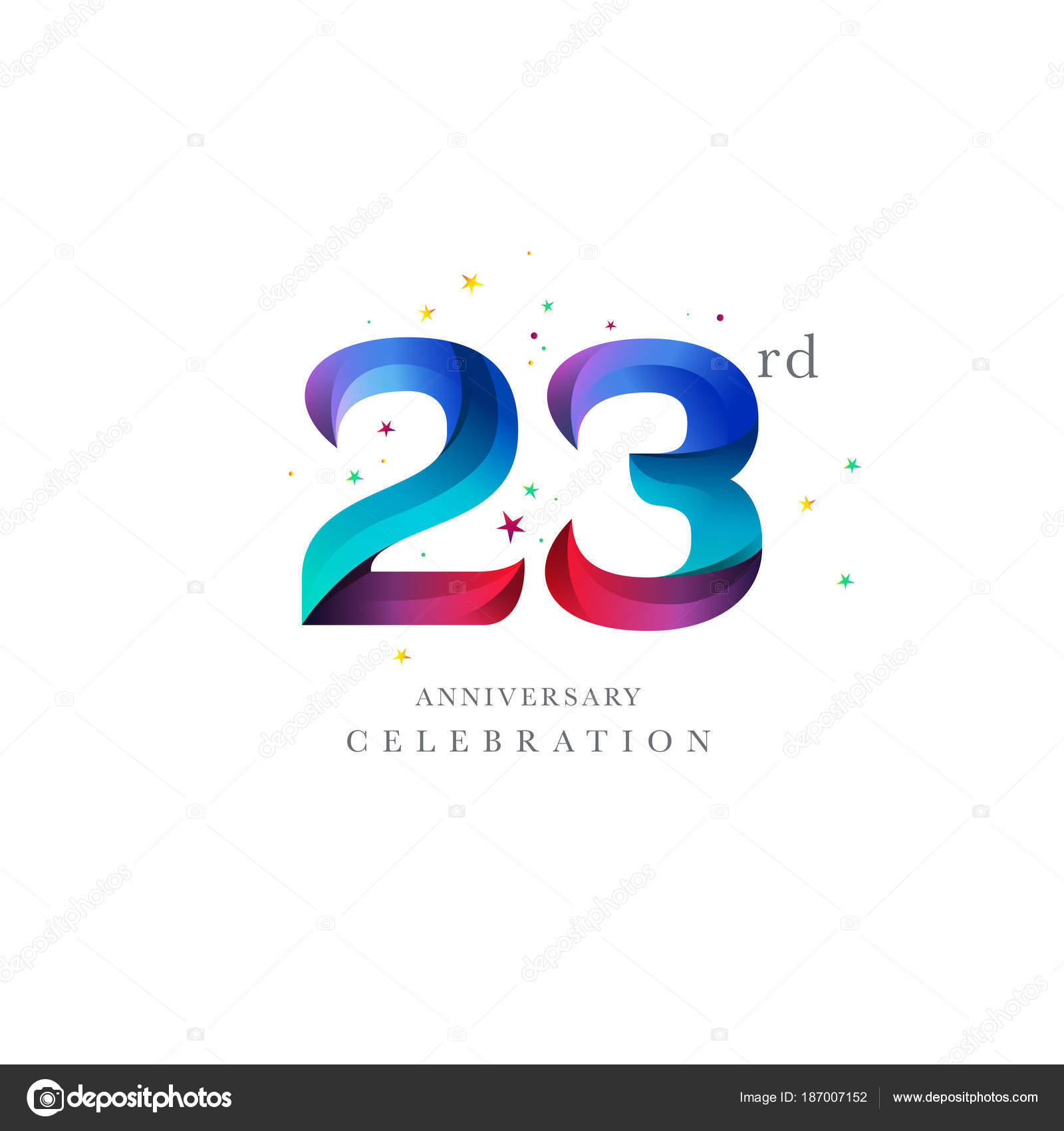 23Th Anniversary Logo Design Number Icon Vector Template Stock Vector ...