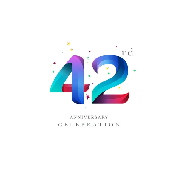 Wedding anniversary 42 Vector Art Stock Images | Depositphotos