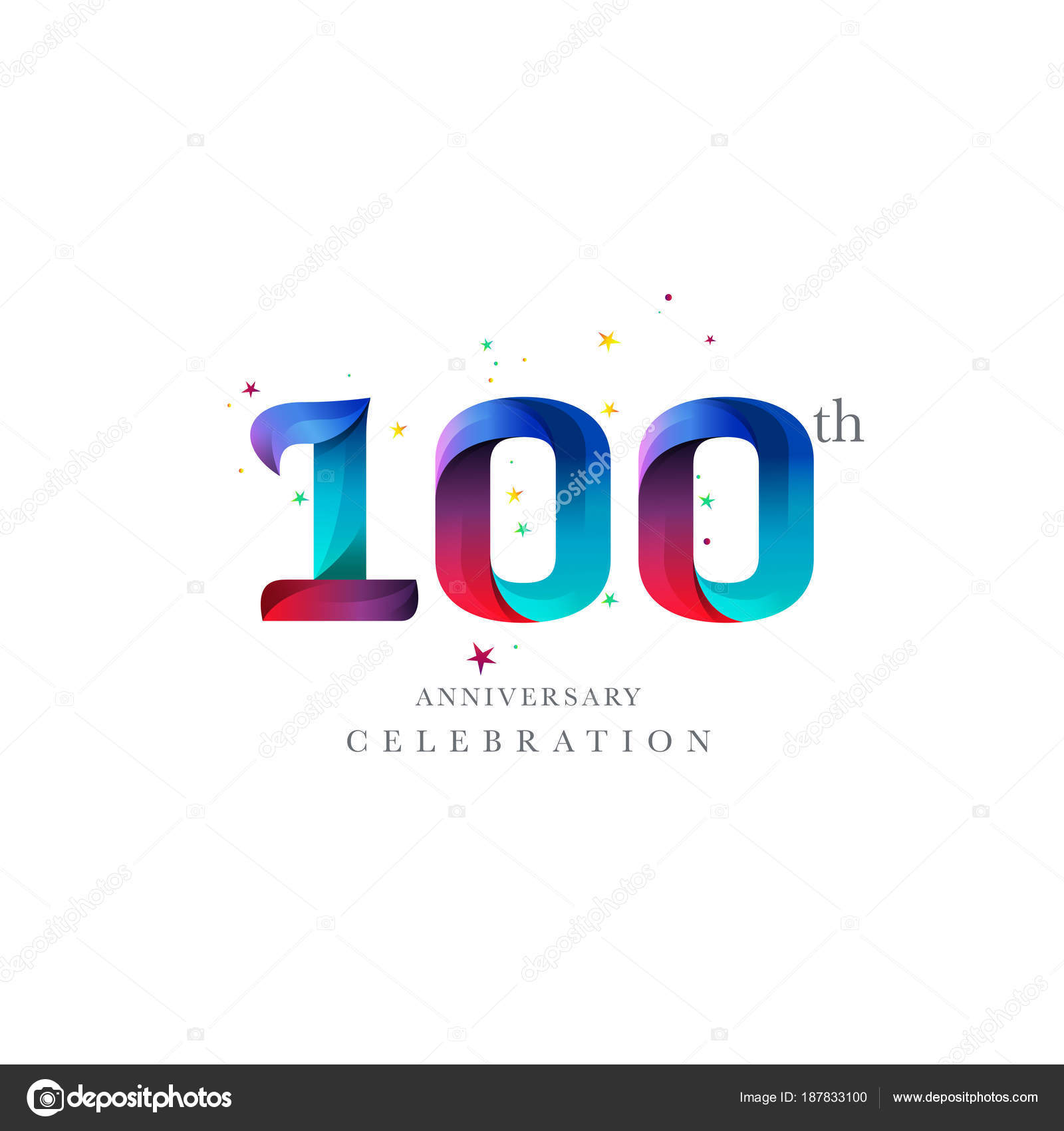 100 Jahrestag Logo Design Anzahl 100 Symbol Vektor Vorlage Stock ...