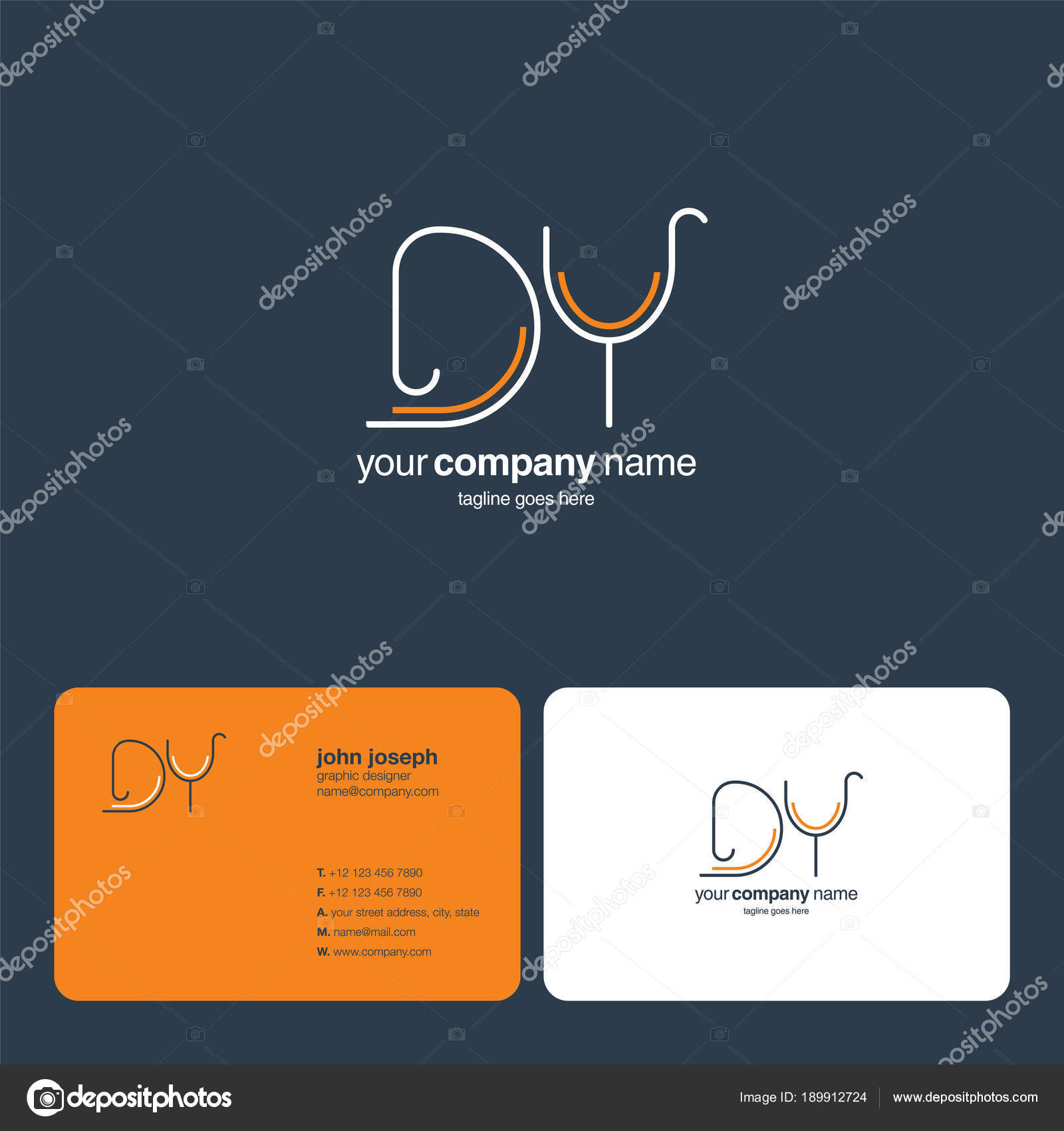 Logo Joint Business Card Template Vector Stock Vector Image by ...