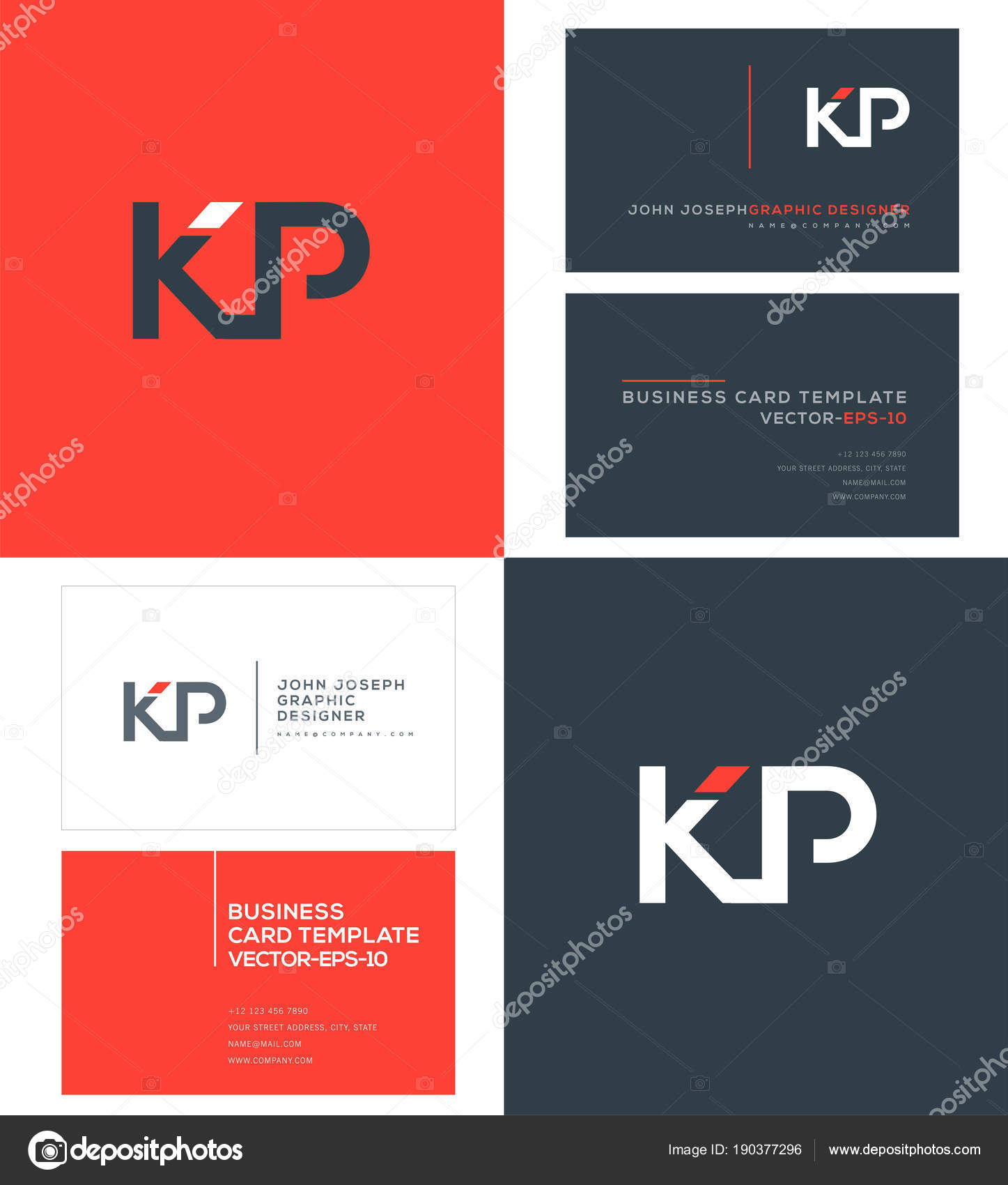 Logo Joint Business Card Template Vector Stock Vector Image by ...