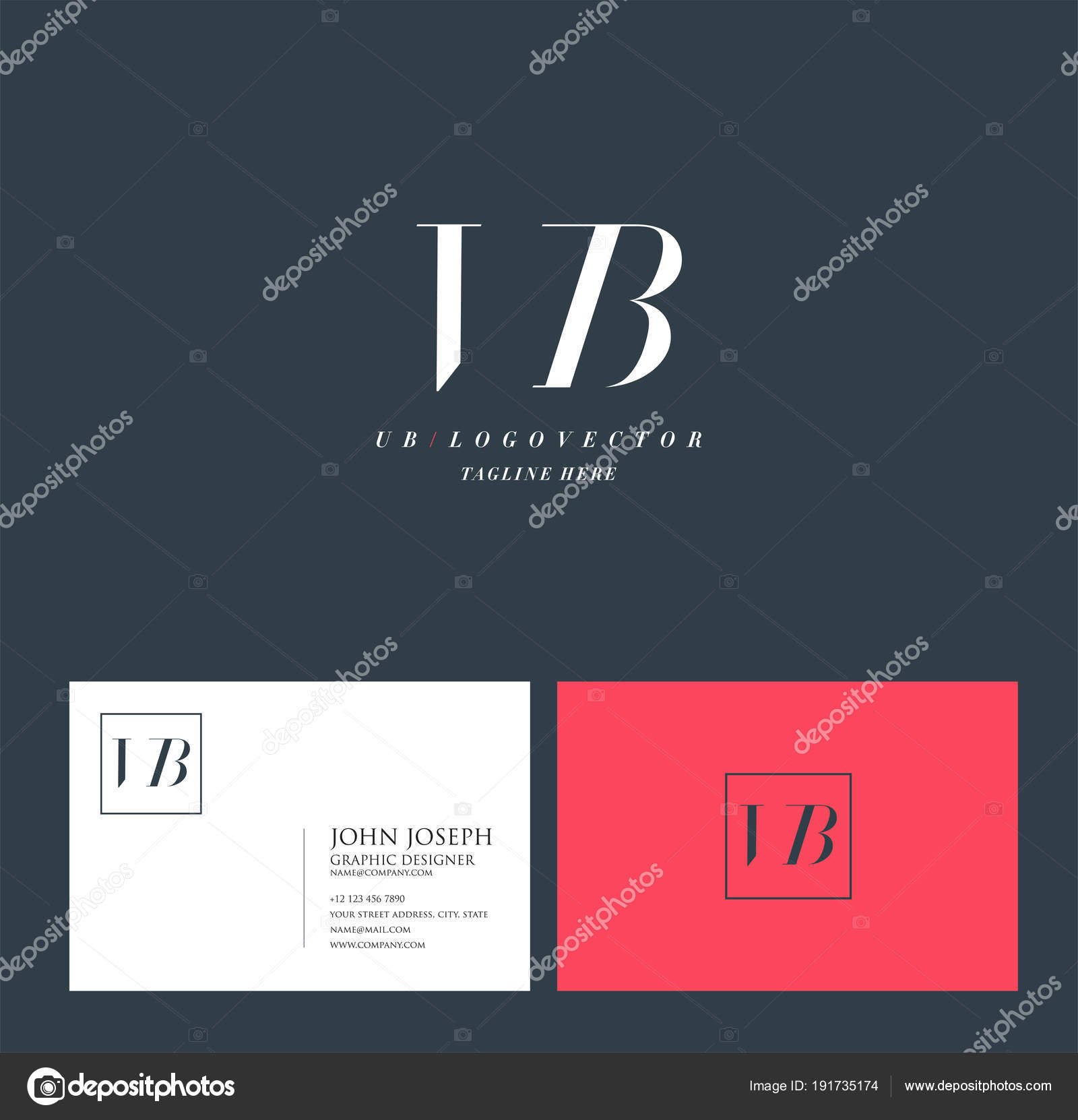 Logo Joint Business Card Template Vector Illustration Stock Vector by ...