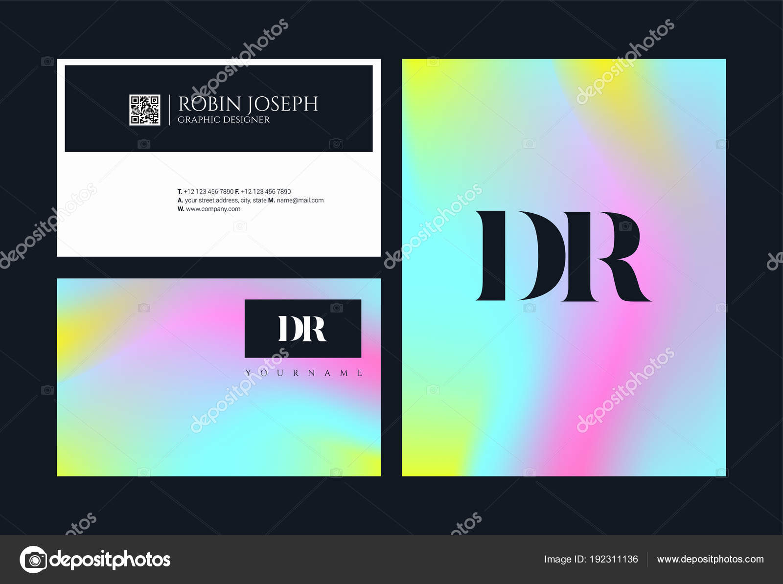 Line Logo Joint Business Card Template Vector Illustration Stock Vector ...
