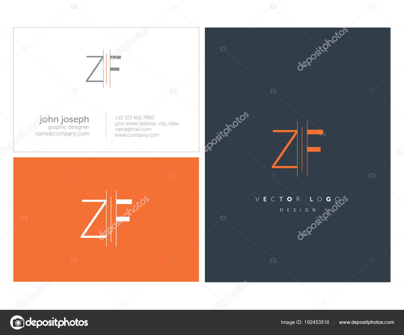 Logo Joint Business Card Template Vector Illustration Stock Vector ...