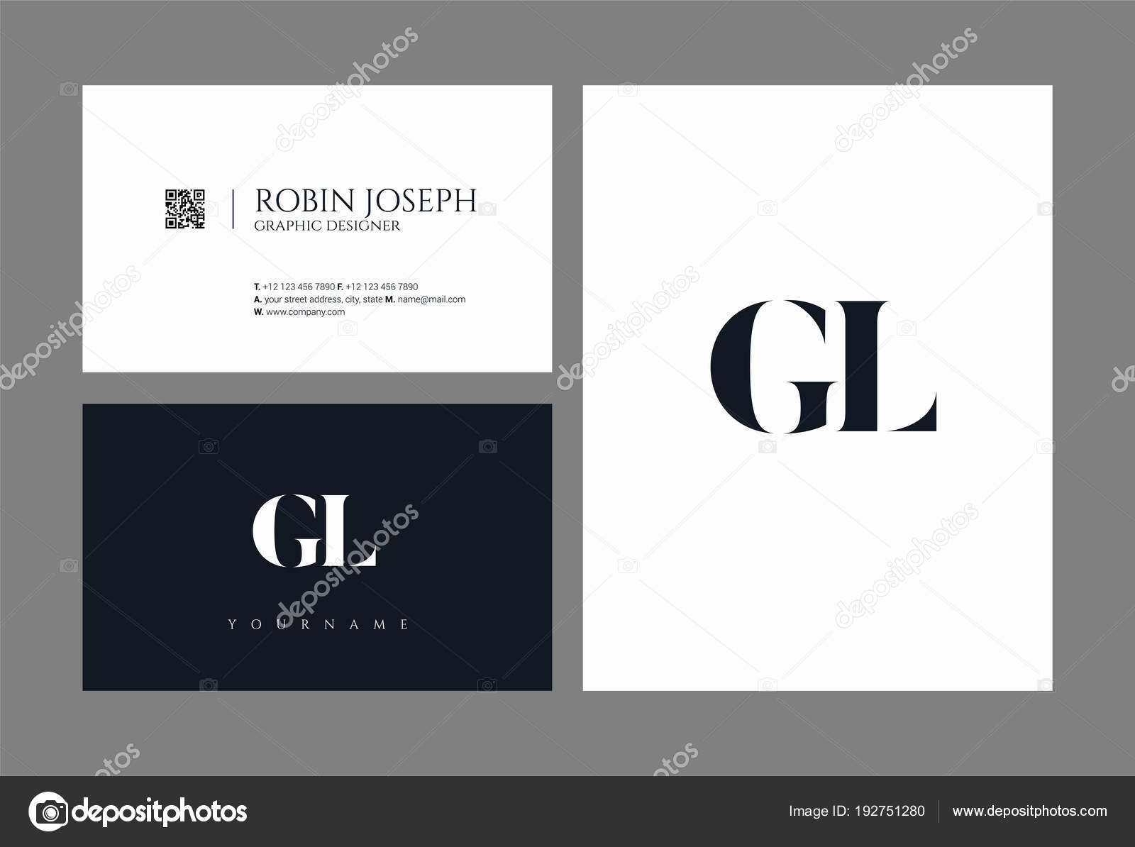Joint Letters Logo Business Card Template Vector Stock Vector by ...
