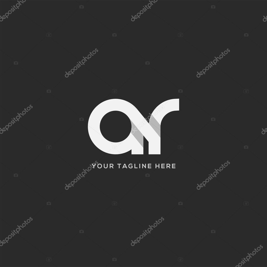 Logo conjunto de letras Ar, plantilla de tarjeta de visita, vector 2022