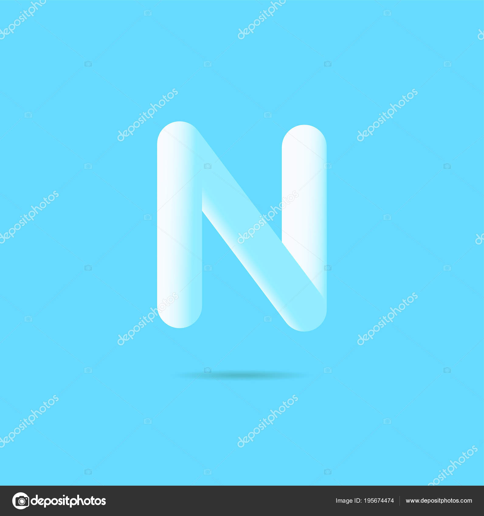 Letra Sobre Fondo Azul Vector de stock #195674474 de ©ajayandzyn@gmail.com