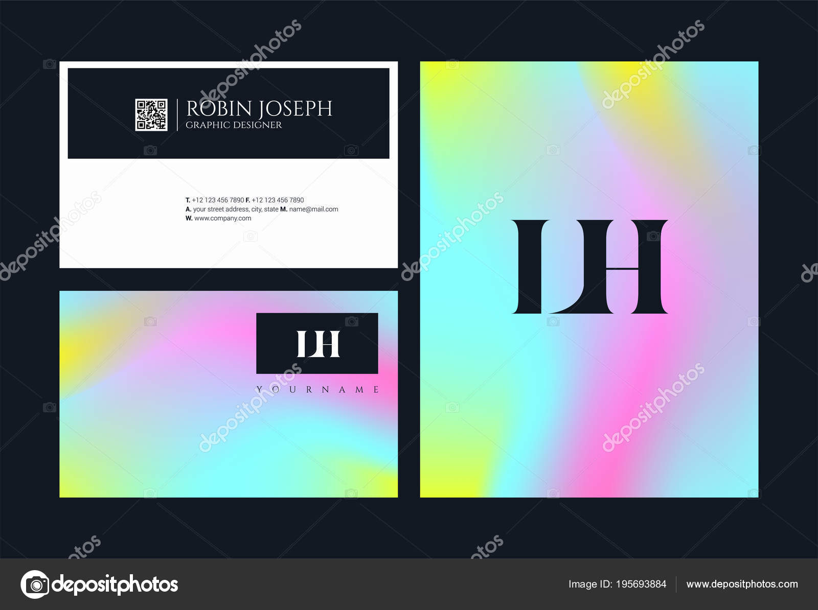 Letters Logo Template Business Card Stock Vector by ©ajayandzyn@gmail ...
