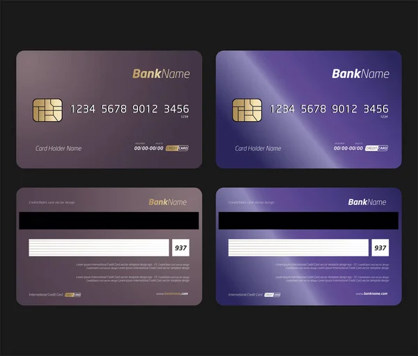 Vector credit cards — Stock Vector © tele52 #9351571