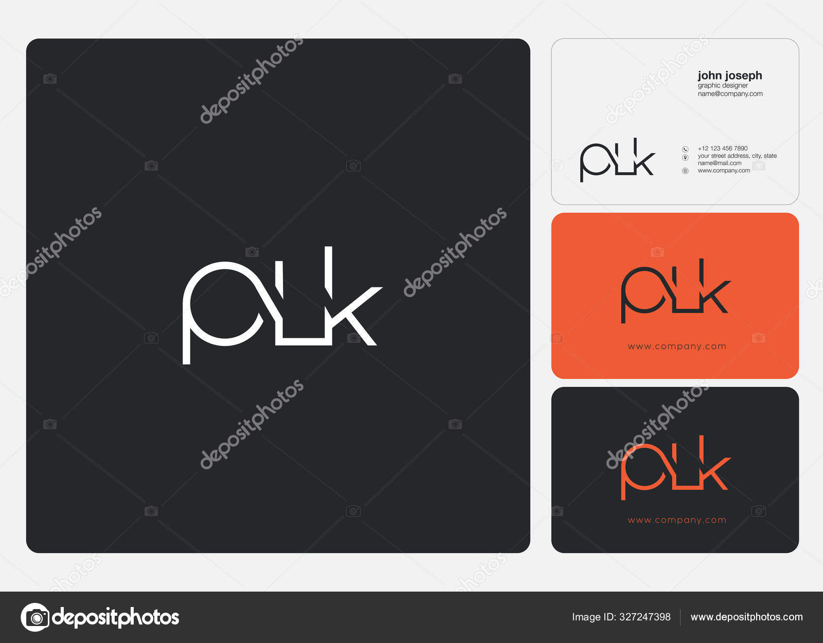 Logo Plk Business Card Template Vector Stock Vector by ©ajayandzyn@gmail.com 327247398