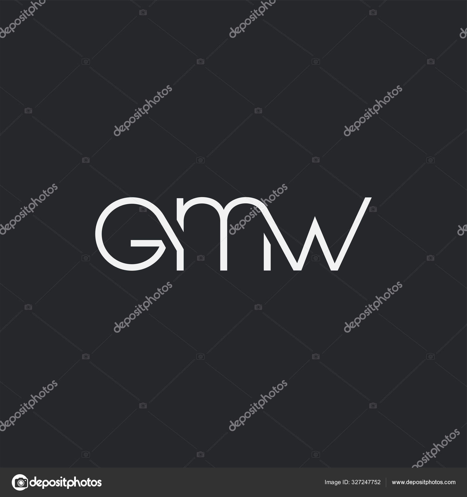 Logo Gmw Para Tarjeta Visita Plantilla Vector Vector de stock por ...