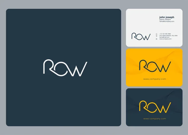 Logo Rwq Business Card Template Vector Stock Vector by ©ajayandzyn ...