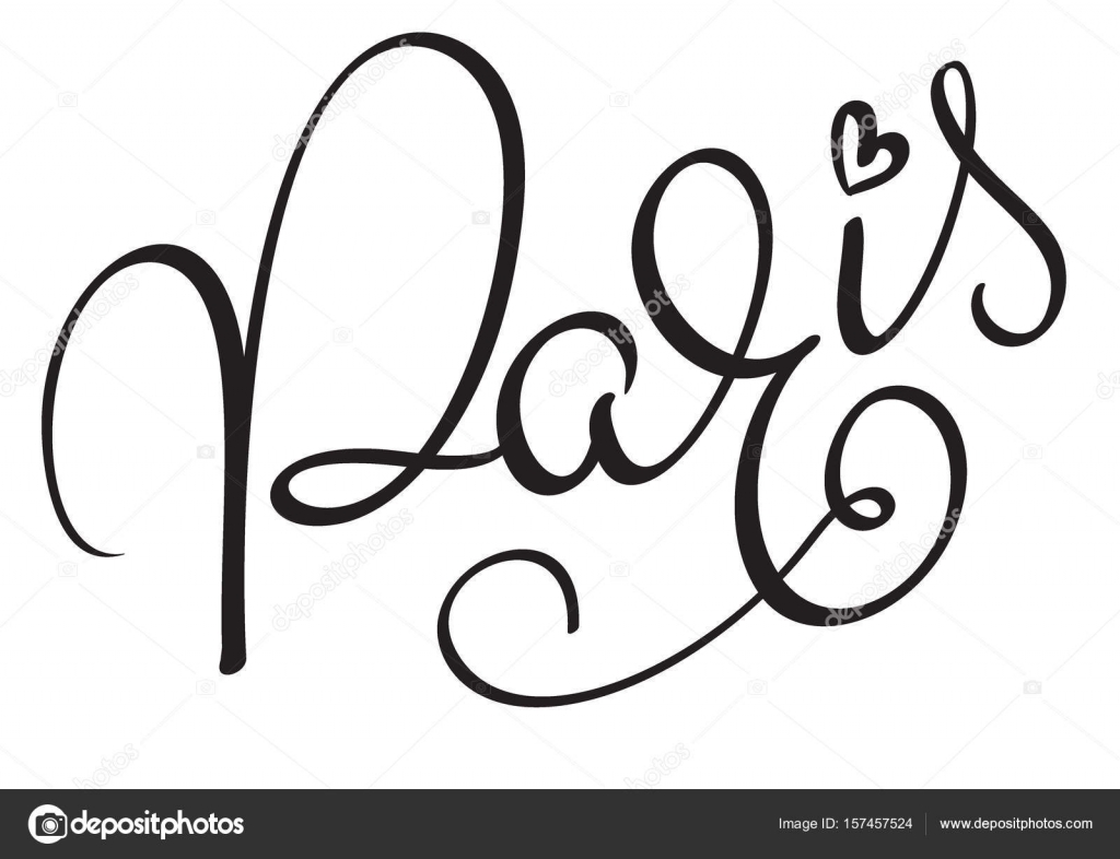 Paris Word Black And White