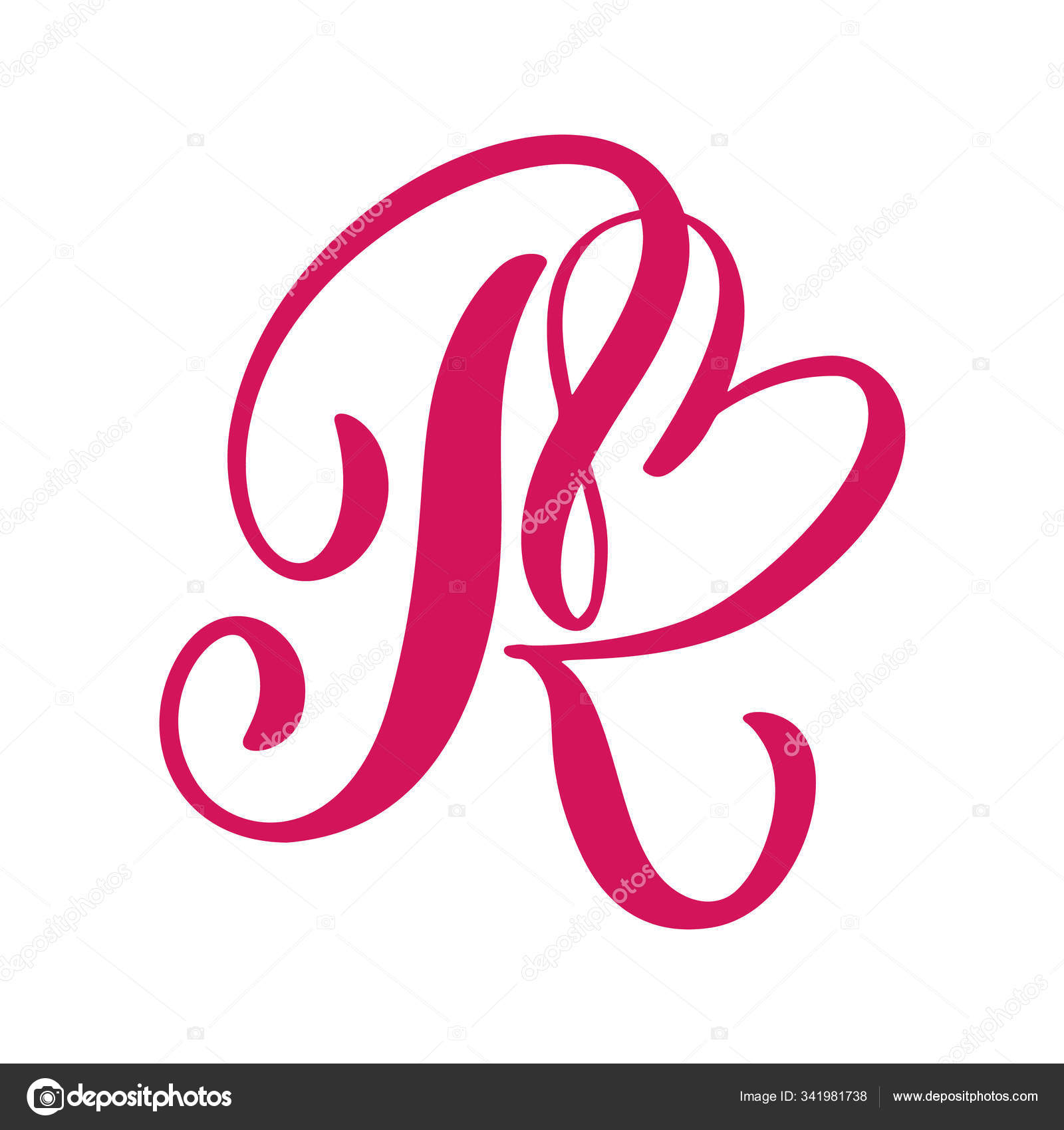 The Letter R In Heart