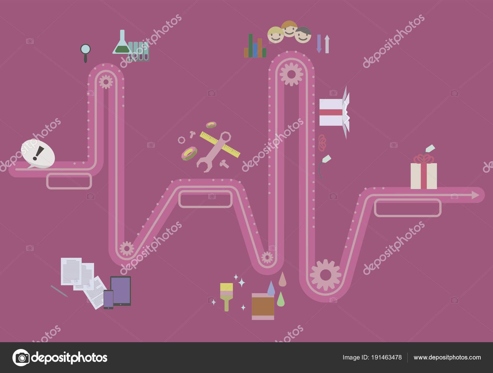 Variante secuencia desarrollo ideas, creación, alineación ...