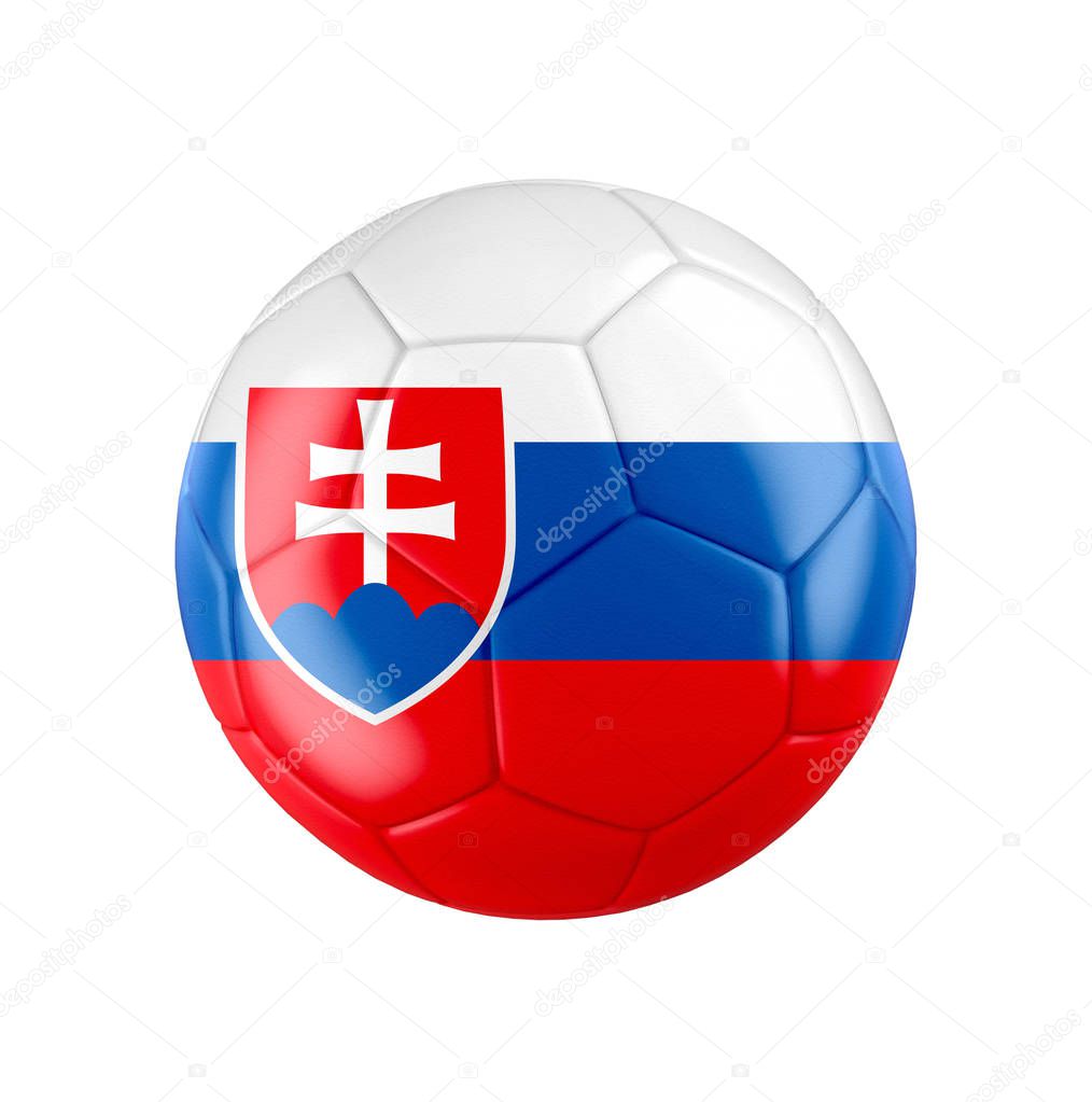 F tbol bal n de f tbol con bandera de Eslovaquia aislado en blanco. Ver conjunto completo para ...