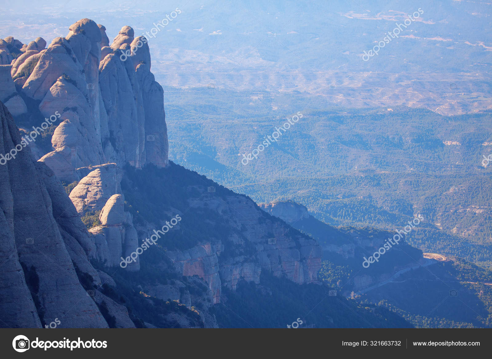 Beautiful Scenery Montserrat High Cliffs — Stock Photo © Russieseo ...