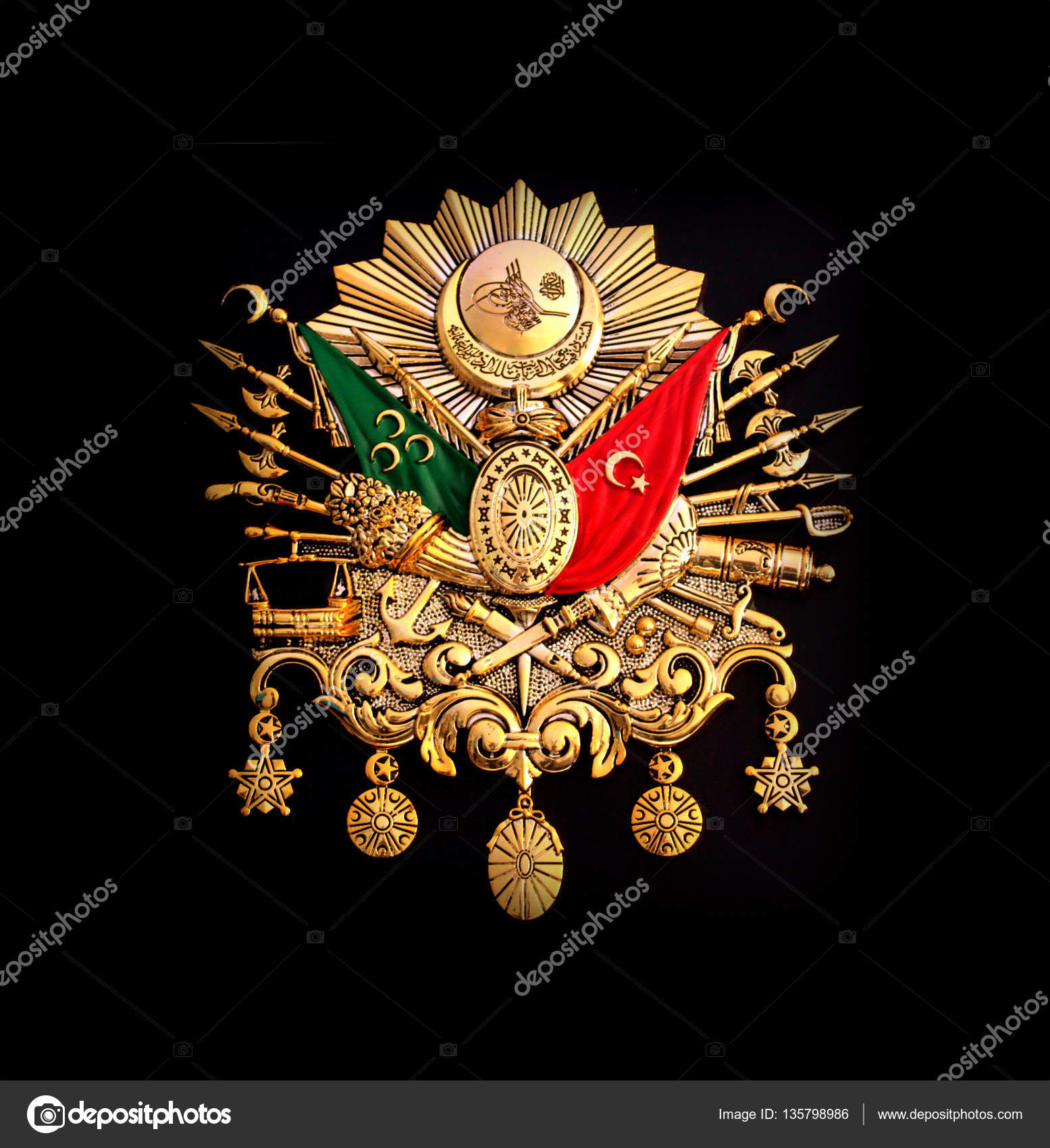 Ottoman Empire Emblem, ( Old Turkish Symbol ) Stock Illustration by ...