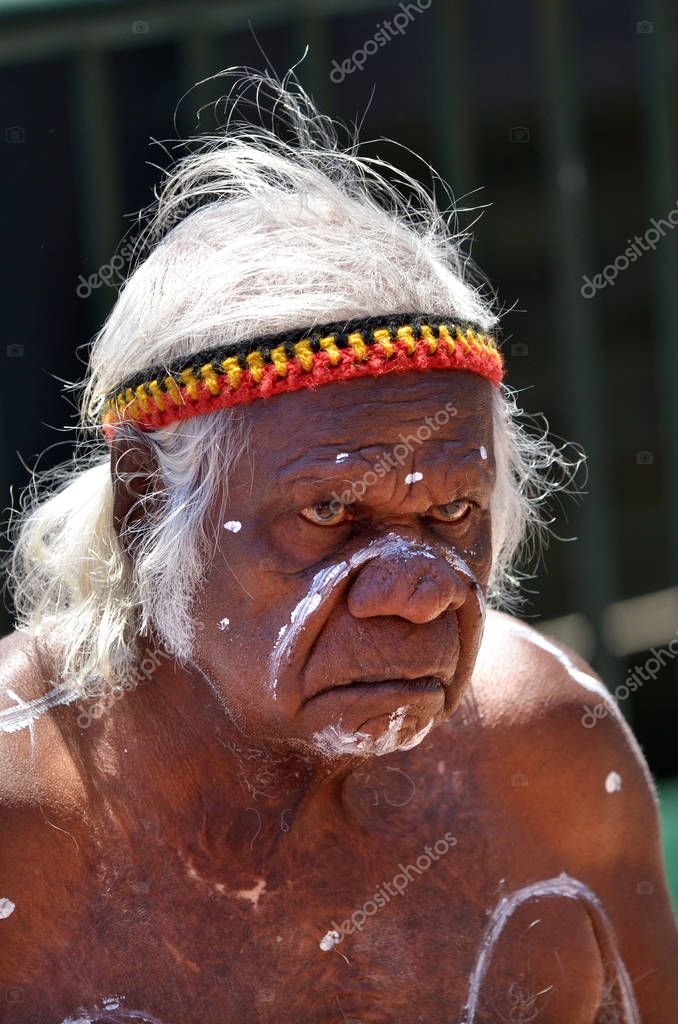 Un vieux portrait aborigène aborigène australien — Photo éditoriale ...
