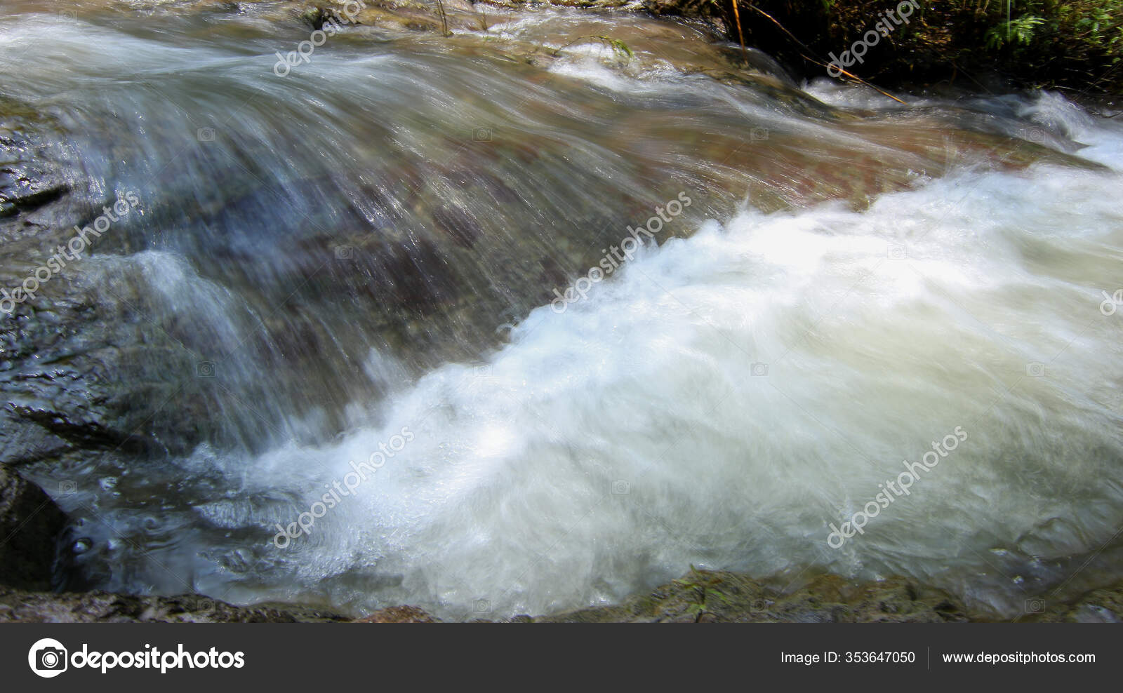 Slow Motion Waterfalls Running Stream — Stock Photo © Thattep #353647050