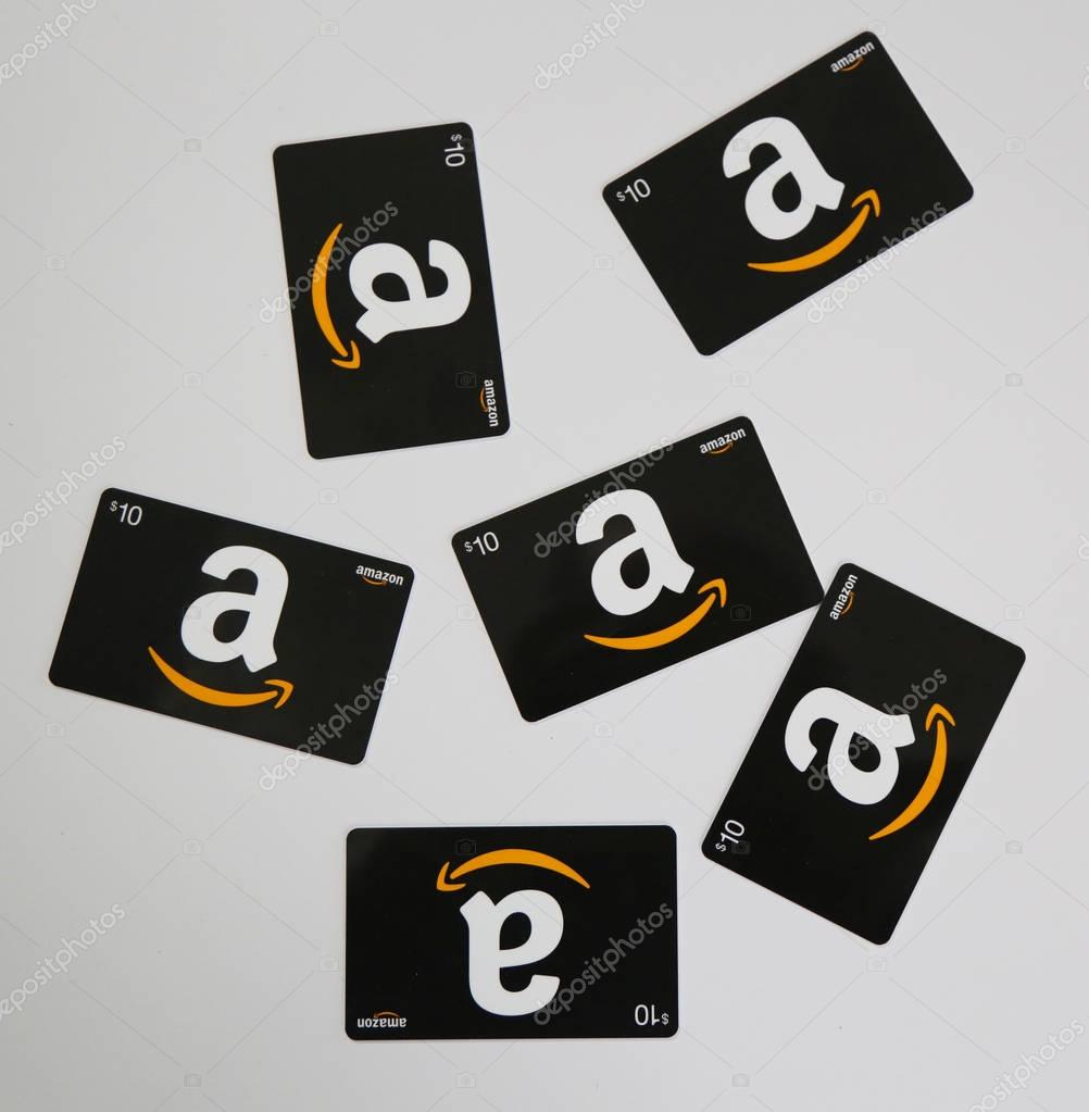 Amazon gift cards on display – Stock Editorial Photo © zhukovsky #134840680