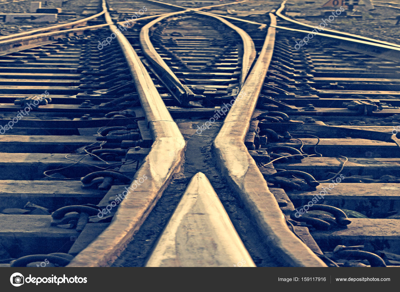 Railway Track Merging Set Points Railway Train Track Pune Maharashtra ...