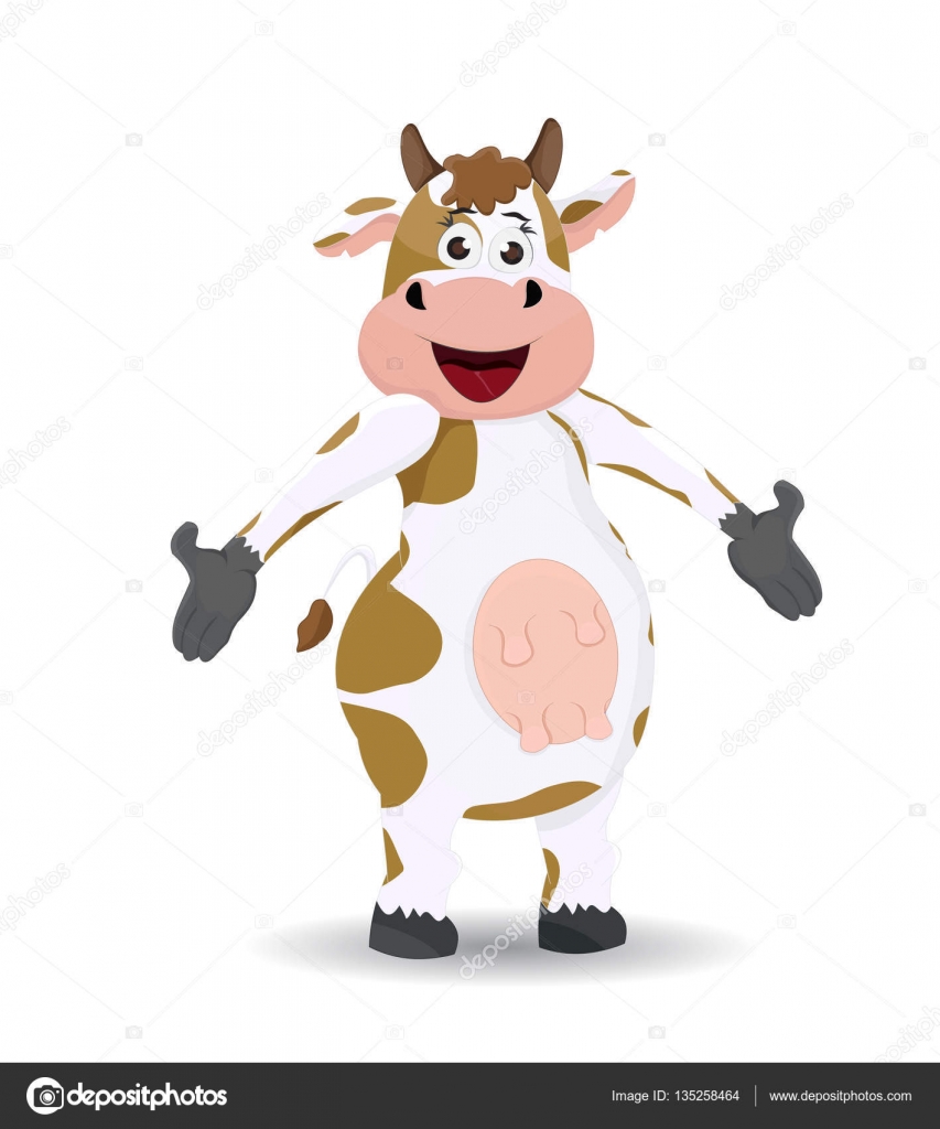 Cartoon cow standing showing pose Stock Vector Image by ©nopember3079 ...