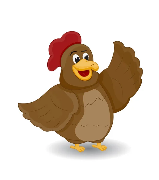 Turkey Chicken Cartoon Style Funny Character Thanksgiving Happy ...
