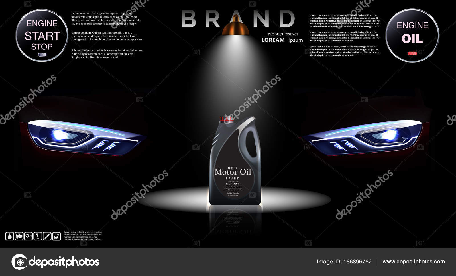 Engine Oil Advertisement Background Motor Oil Light Golden Bokeh ...