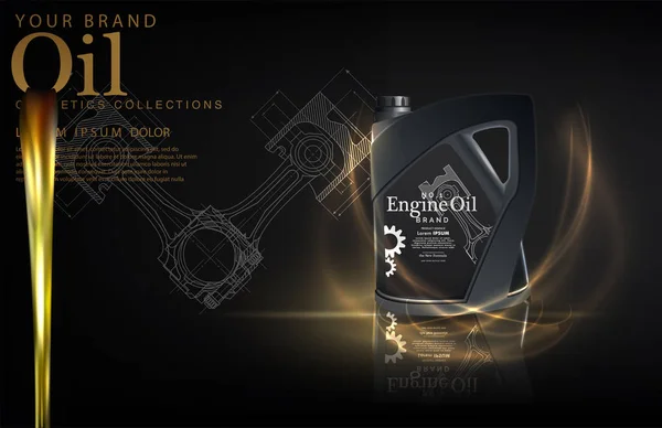 Engine Oil Advertisement Background Motor Oil Light Golden Bokeh ...