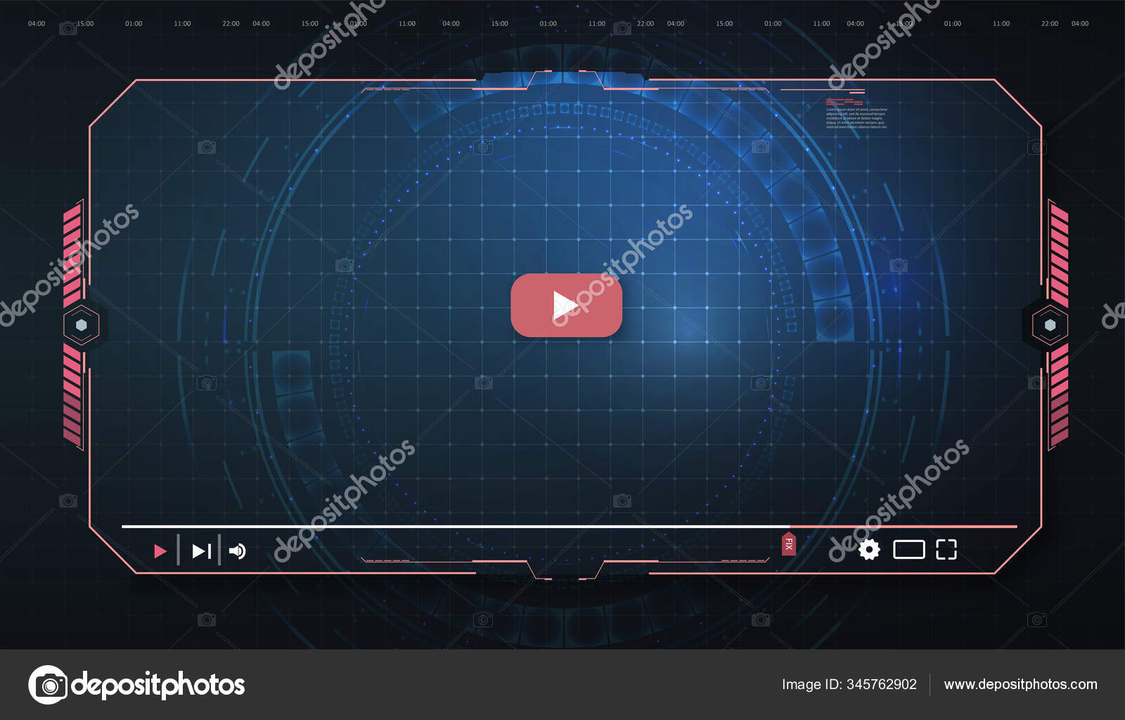 Video Player Interface Vector