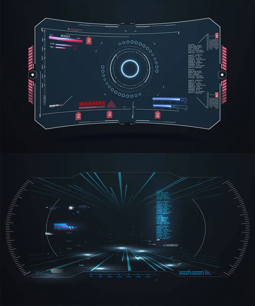 Futuristic interface hud design, infographic elements like scanning ...