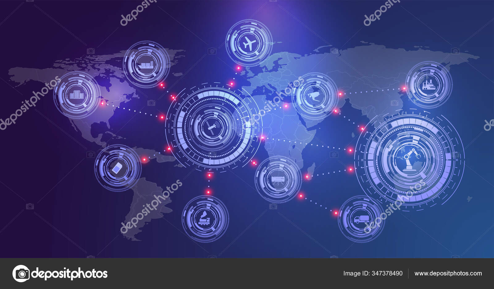 Internet of things IoT and networking concept for connected devices ...