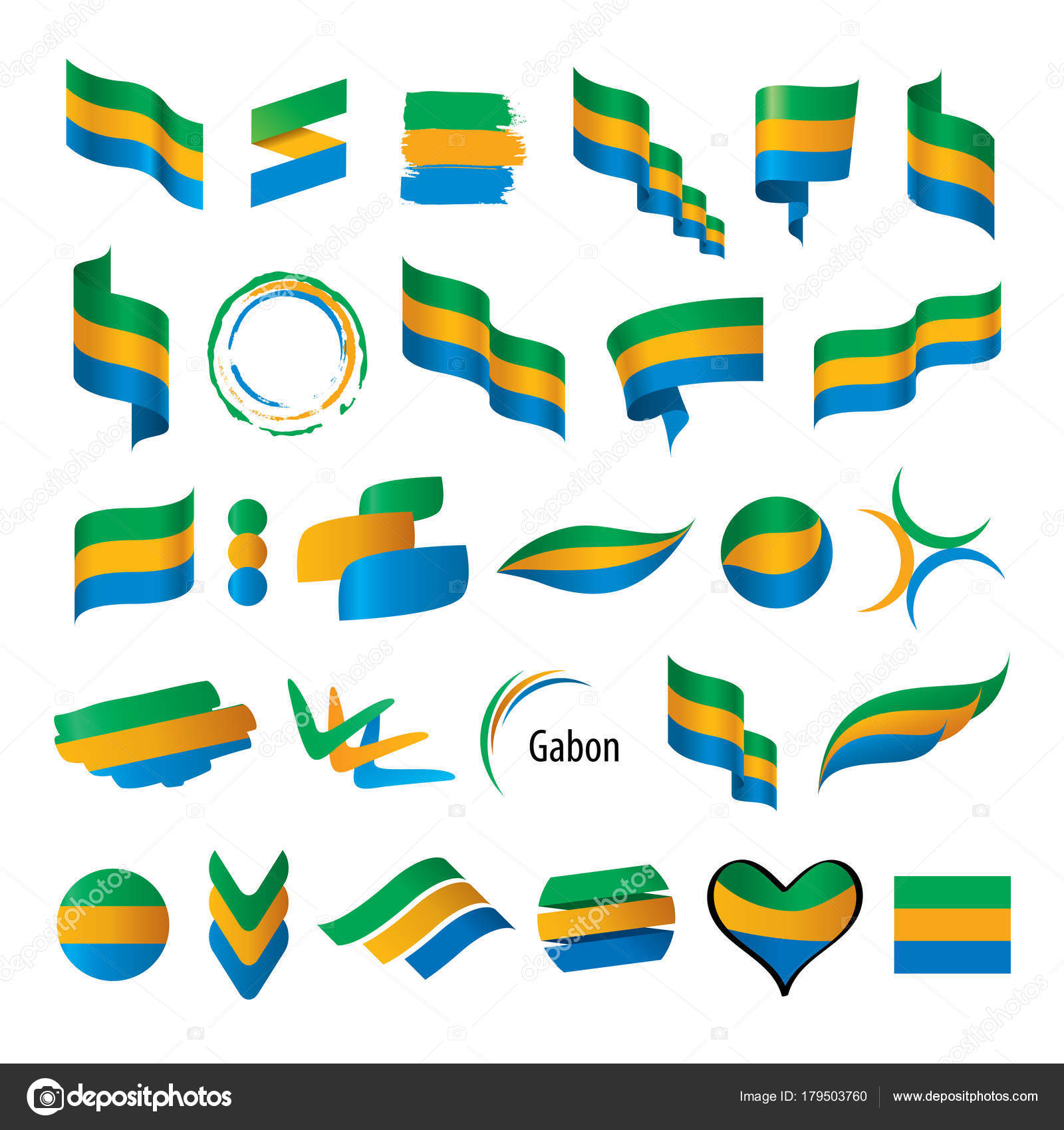 Gabon flag, vector illustration Stock Vector by ©artbutenkov 179503760