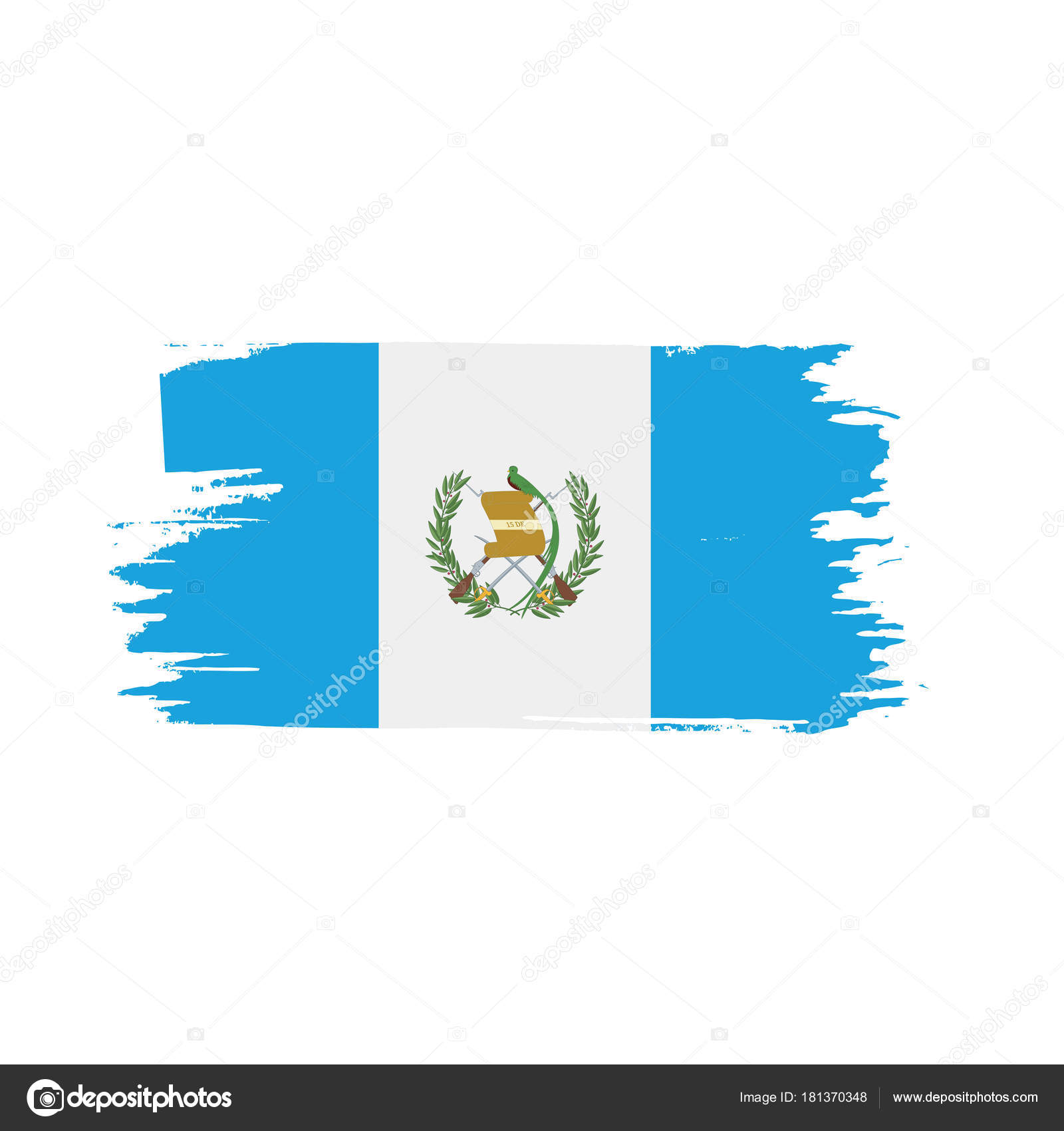 Bandera de Guatemala, vector de ilustración Vector de stock #181370348 ...