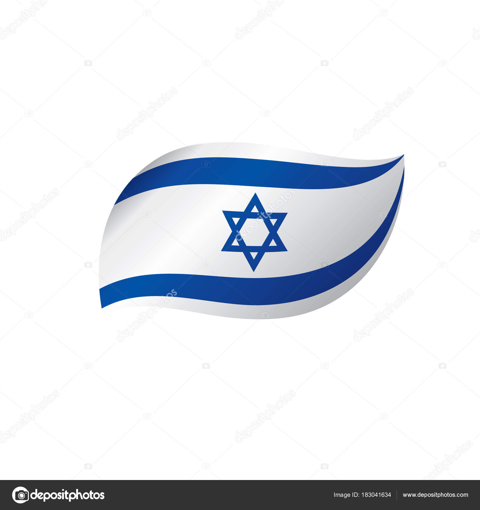 Israel flag, vector illustration Stock Vector by ©artbutenkov 183041634