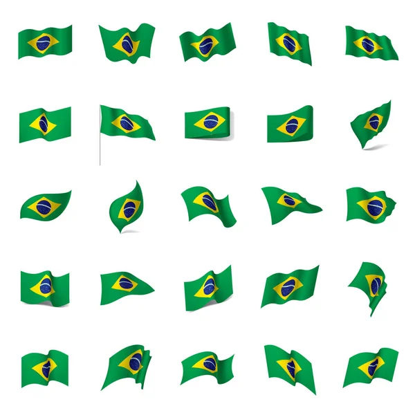 Waving brazilian flag Vector Art Stock Images | Depositphotos