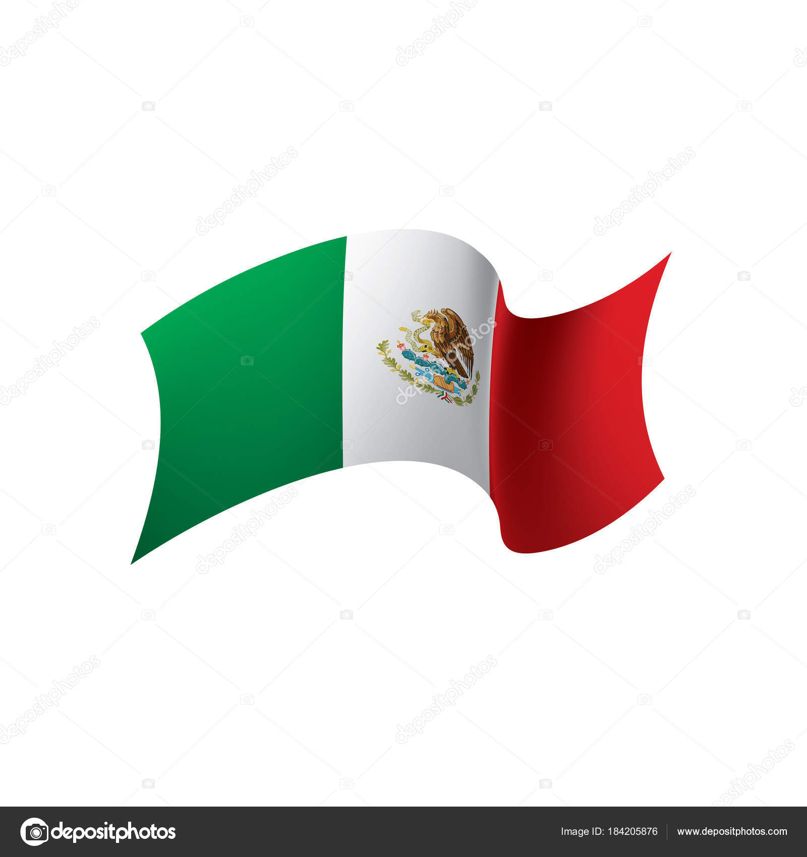 Mexican flag, vector illustration Stock Vector Image by ©artbutenkov ...
