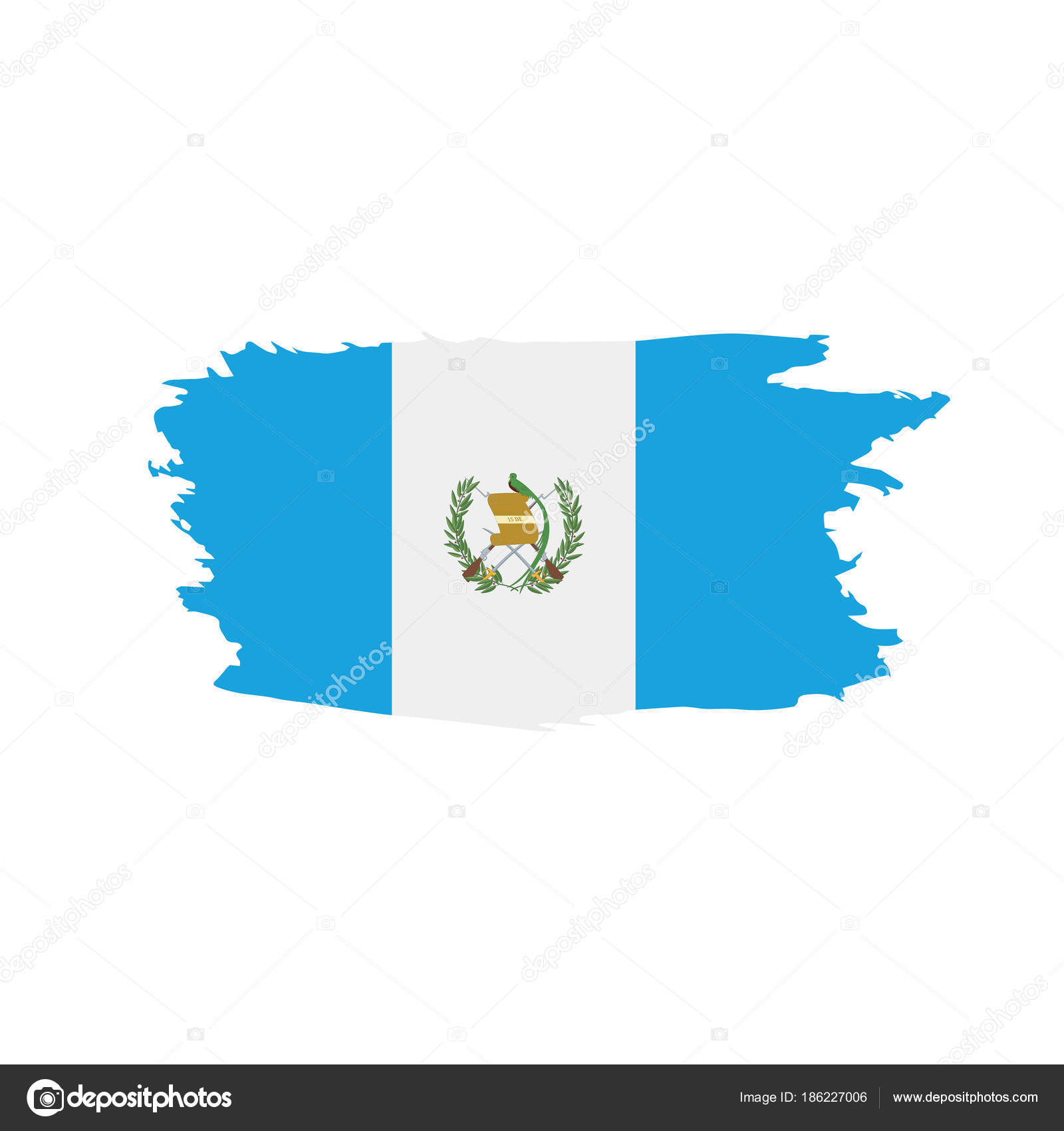 Bandera de Guatemala, vector de ilustración Vector de stock #186227006 ...