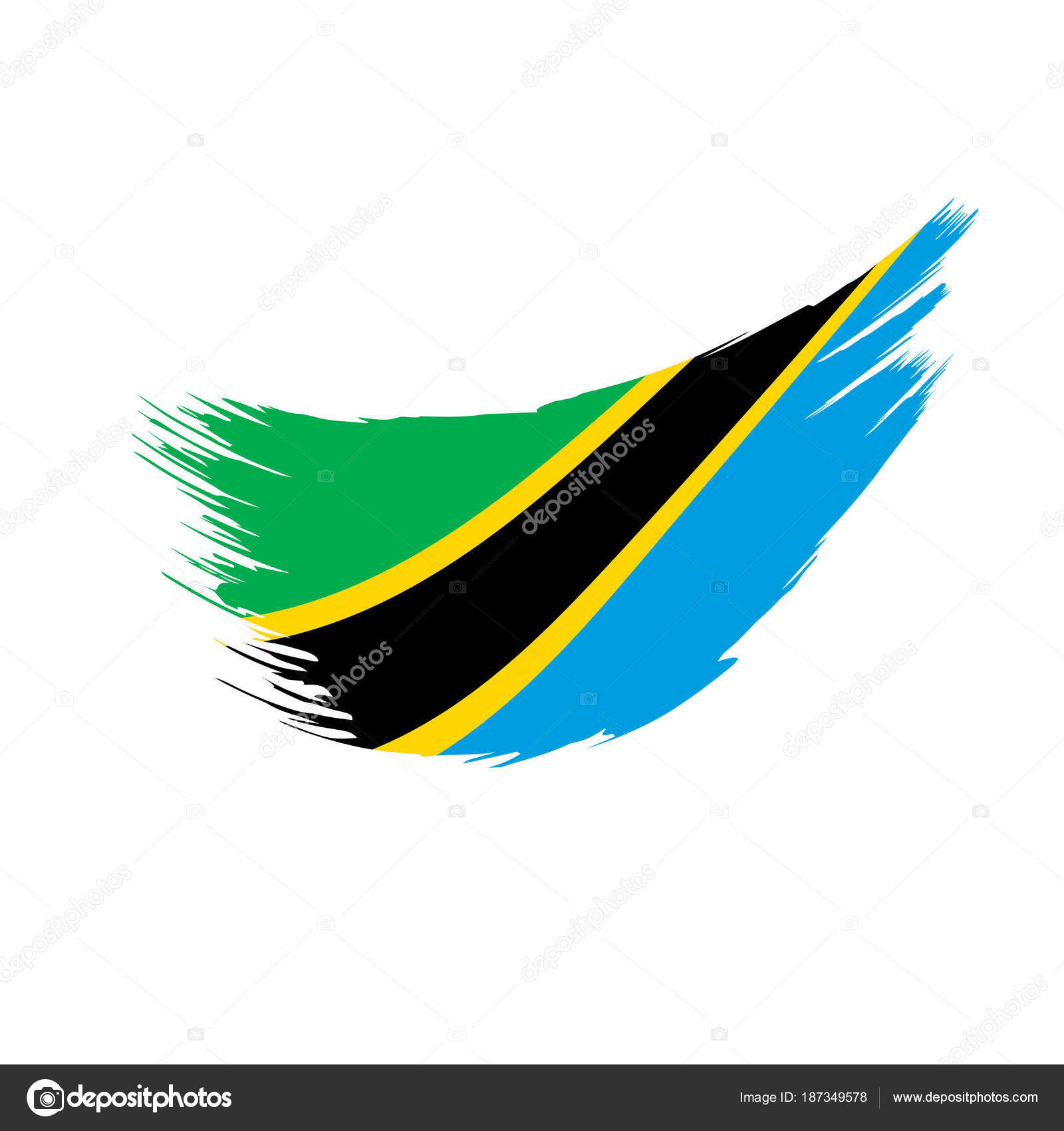 Tanzania Flag Vector Illustration Stock Vector By ©artbutenkov 187349578