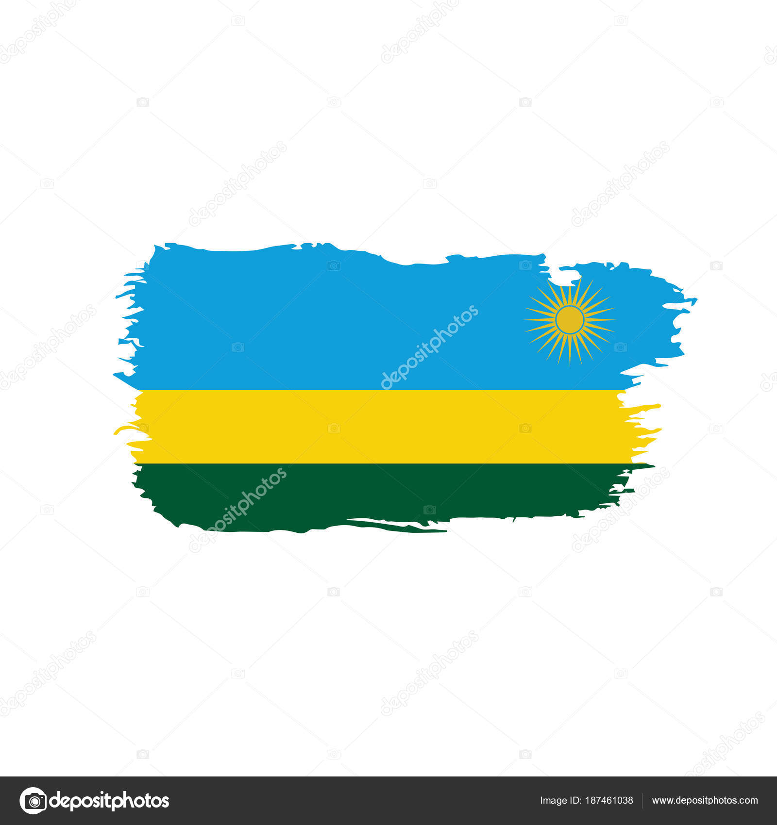 Rwanda flag, vector illustration Stock Vector by ©artbutenkov 187461038