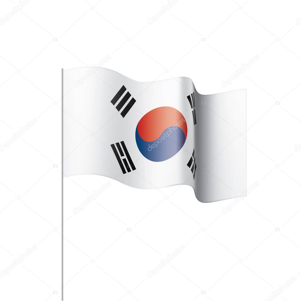 Bandera de Corea del Sur, vector de ilustración 2024