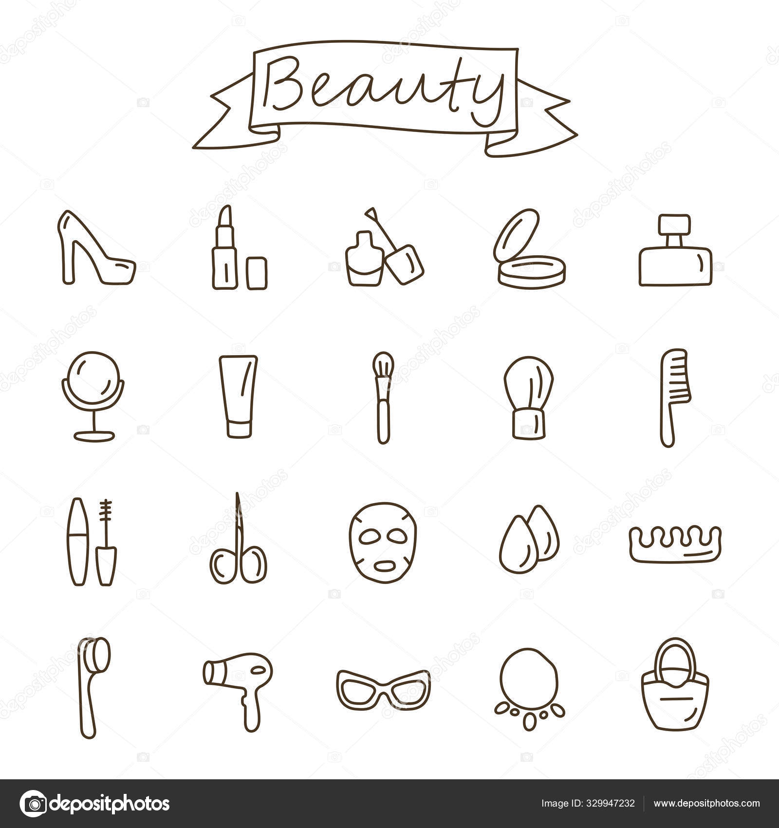 IconsBeauty Stock Vector Image by ©IrinaKu #329947232