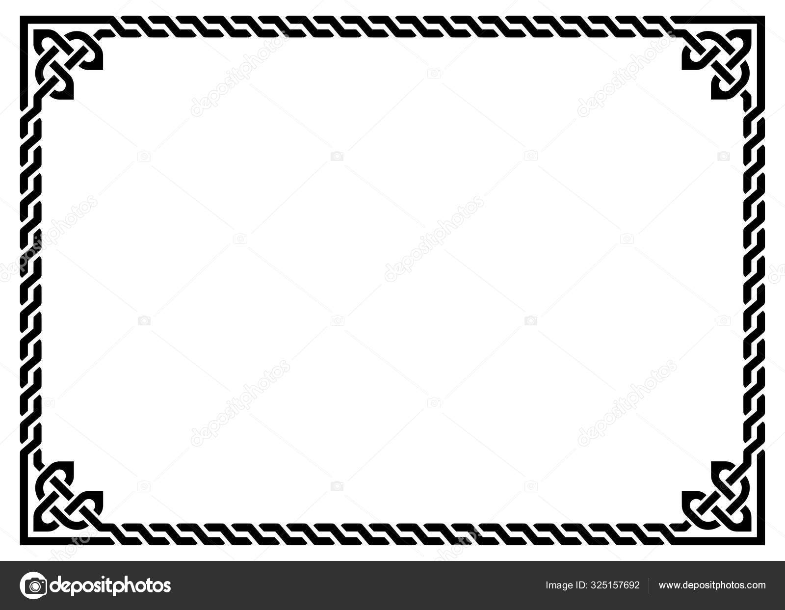 Keltische Knoop Vierkante Rand