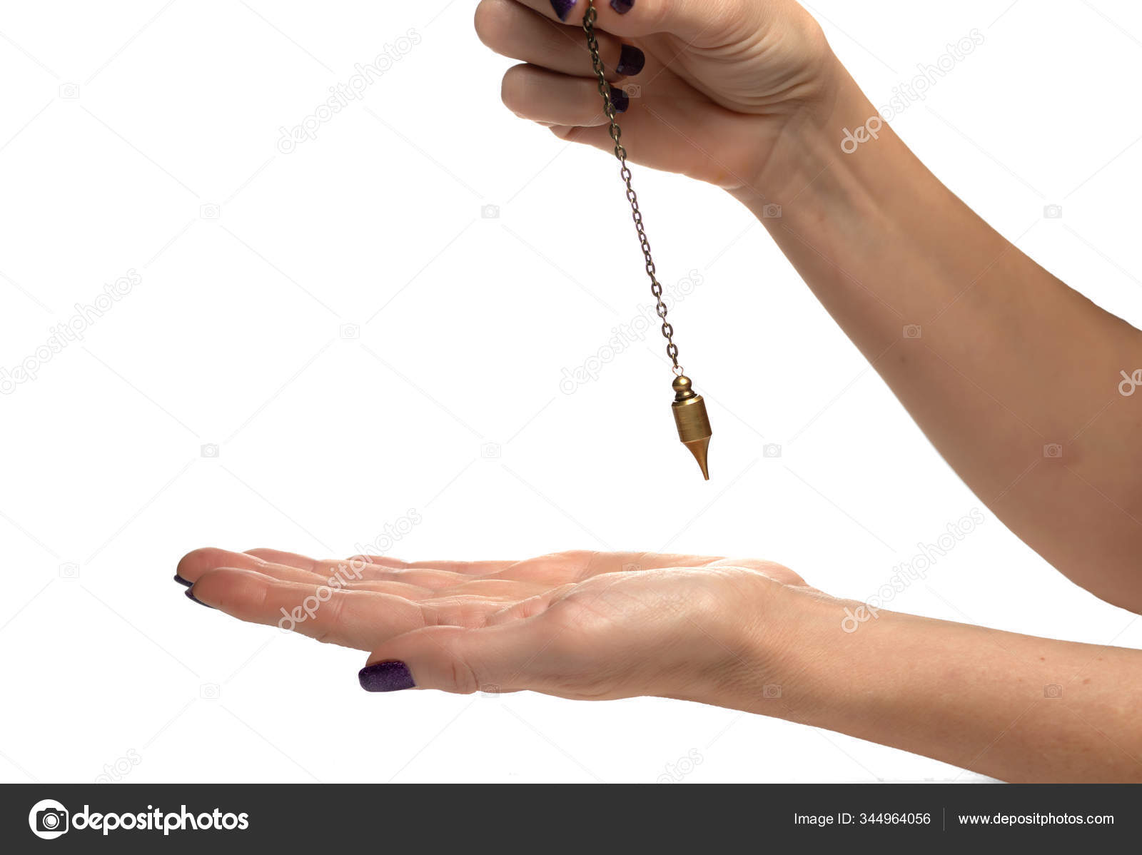Hand Dowser Hand Held Pendulum Arm Isolated White Background Stock ...