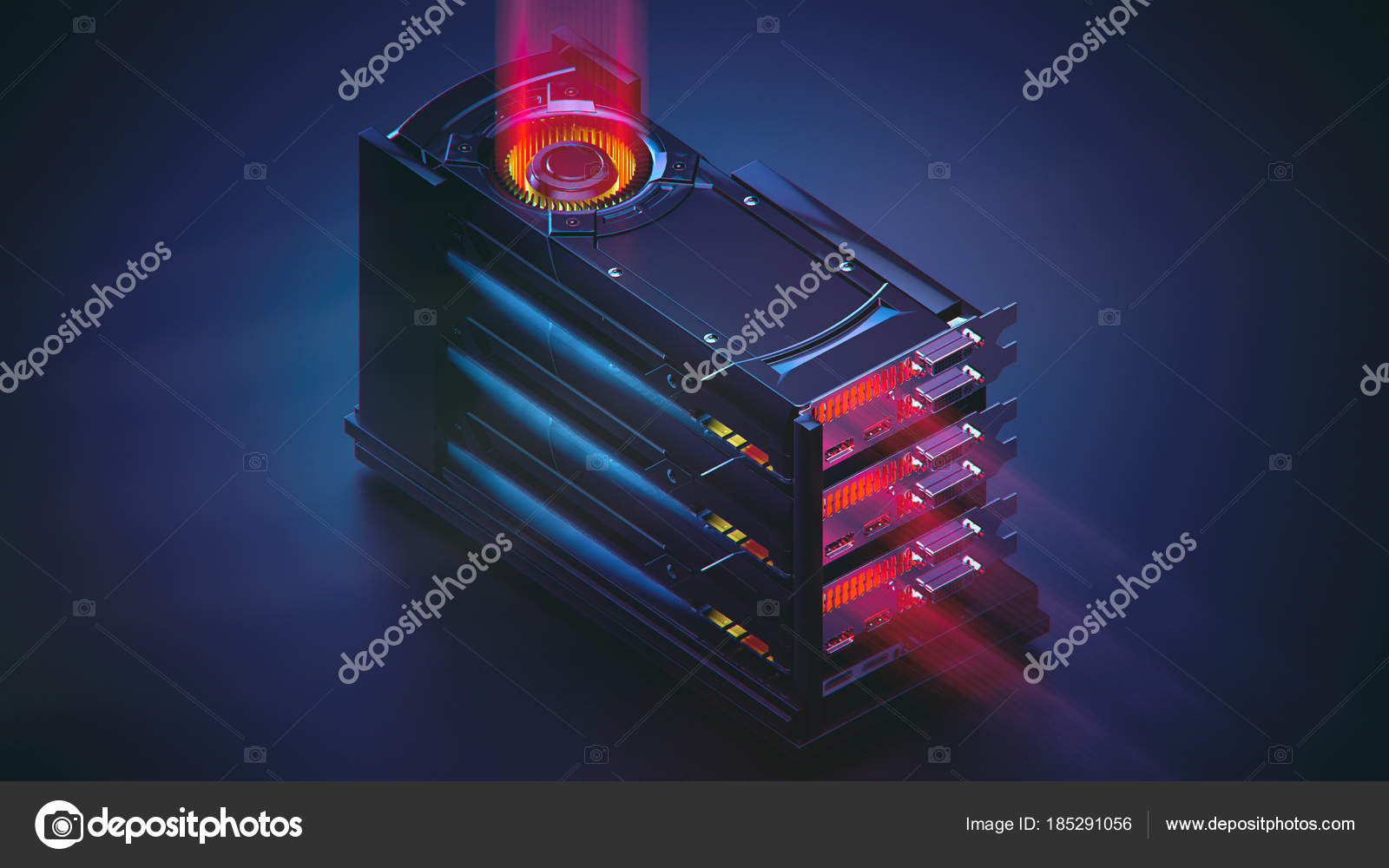 Gpu Farm Illustrative Images — Stock Photo © medwedsky #185291056
