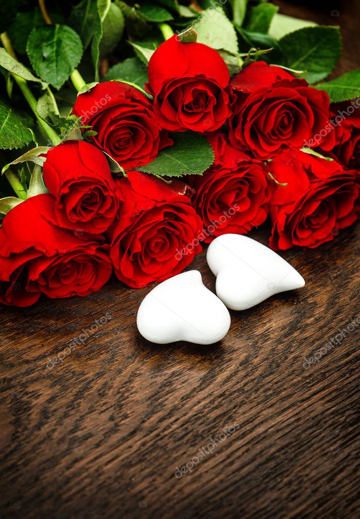 Corazones De Amor Con Rosas