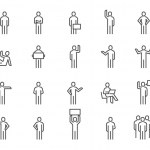Man Basic Posture Icon Sign Symbol Pictogram Stock Vector Image by ...